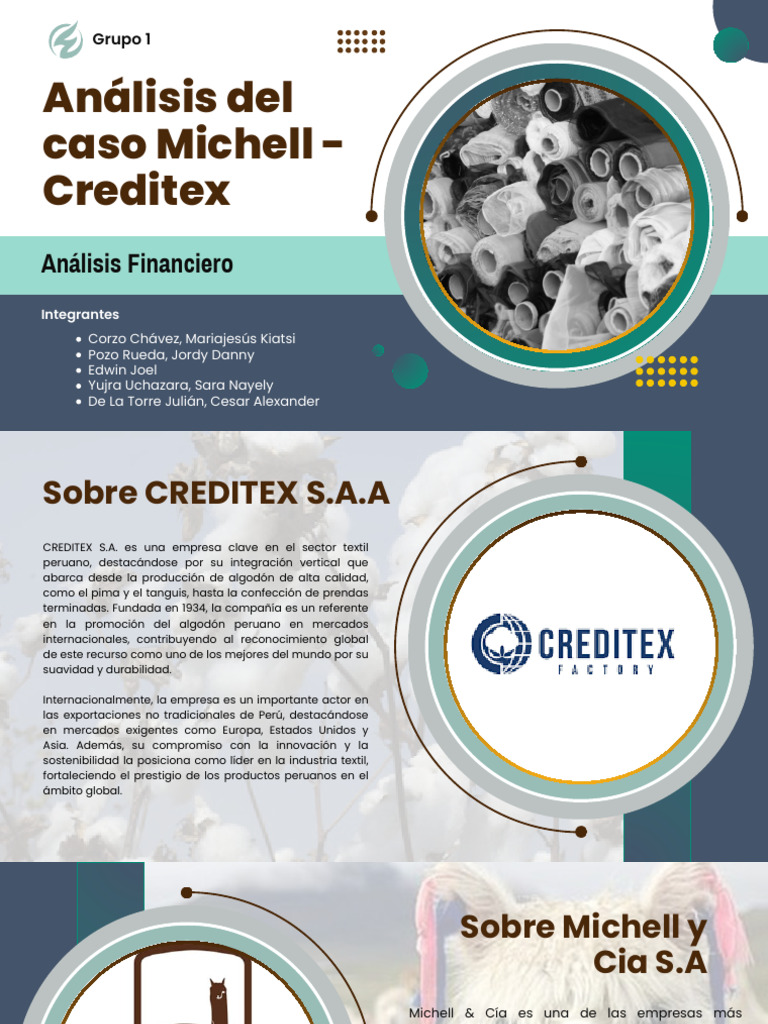 Análisis Financiero: Michell vs Creditex | PDF | Perú | Industria textil