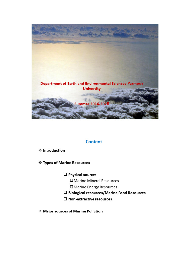 Lesson5 Marine Resources | PDF | Petroleum | Territorial Waters