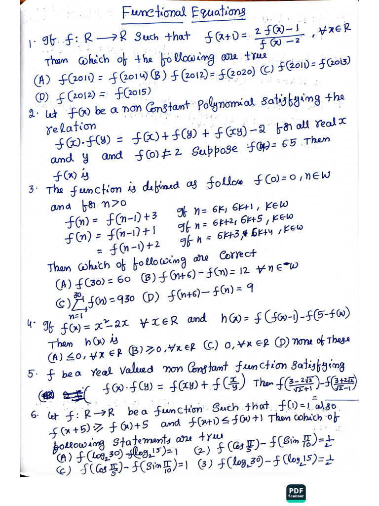 Functional Equations | PDF