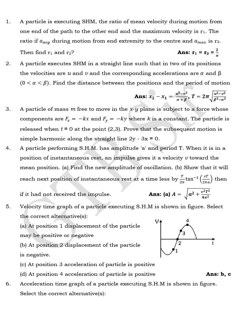 SHM Analysis: Velocity and Energy | PDF | Velocity | Physical Sciences