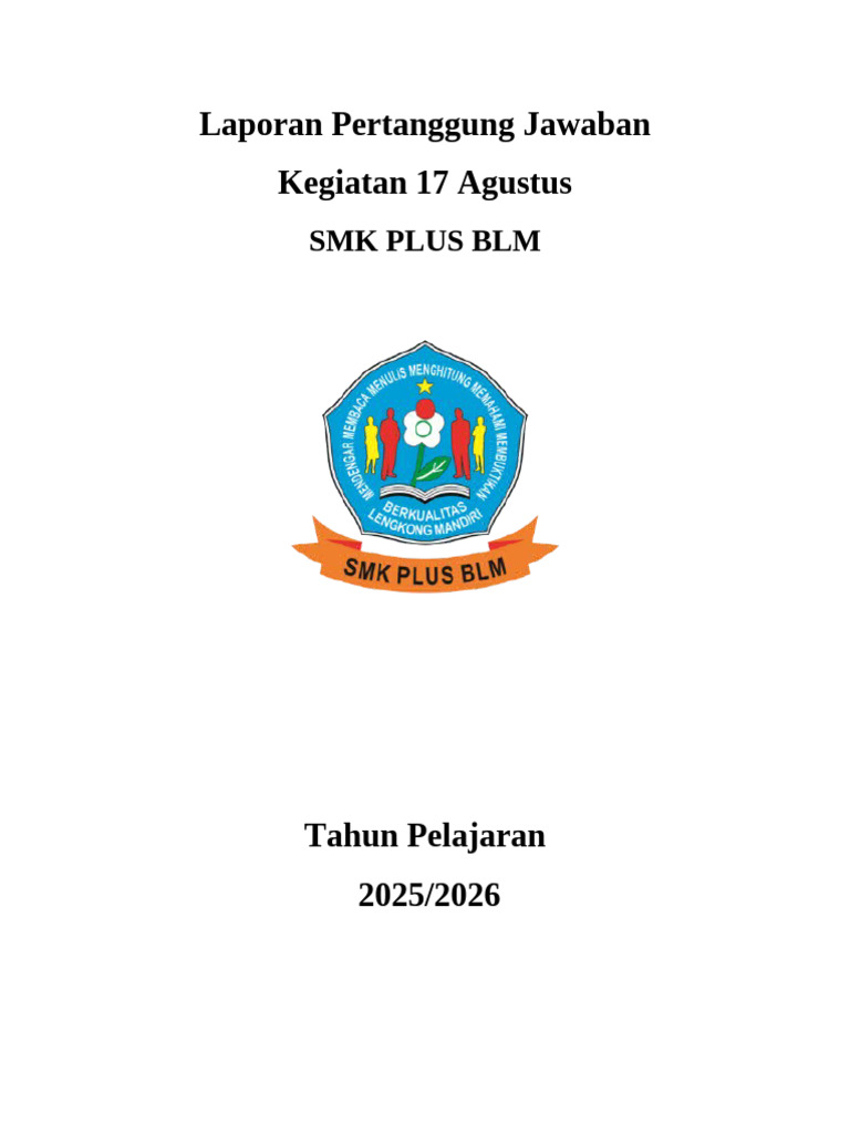 LPJ Kegiatan 17 Agustus SMK BLM 2025 | PDF