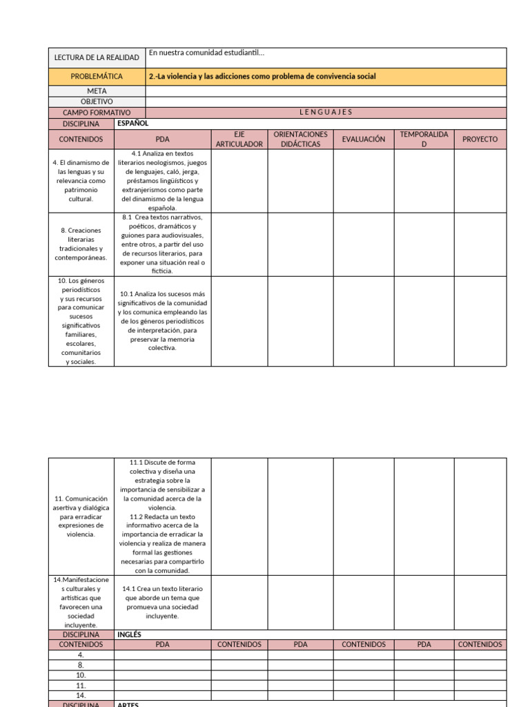 Probl.2 Plan Analítico 2025-2026 | PDF