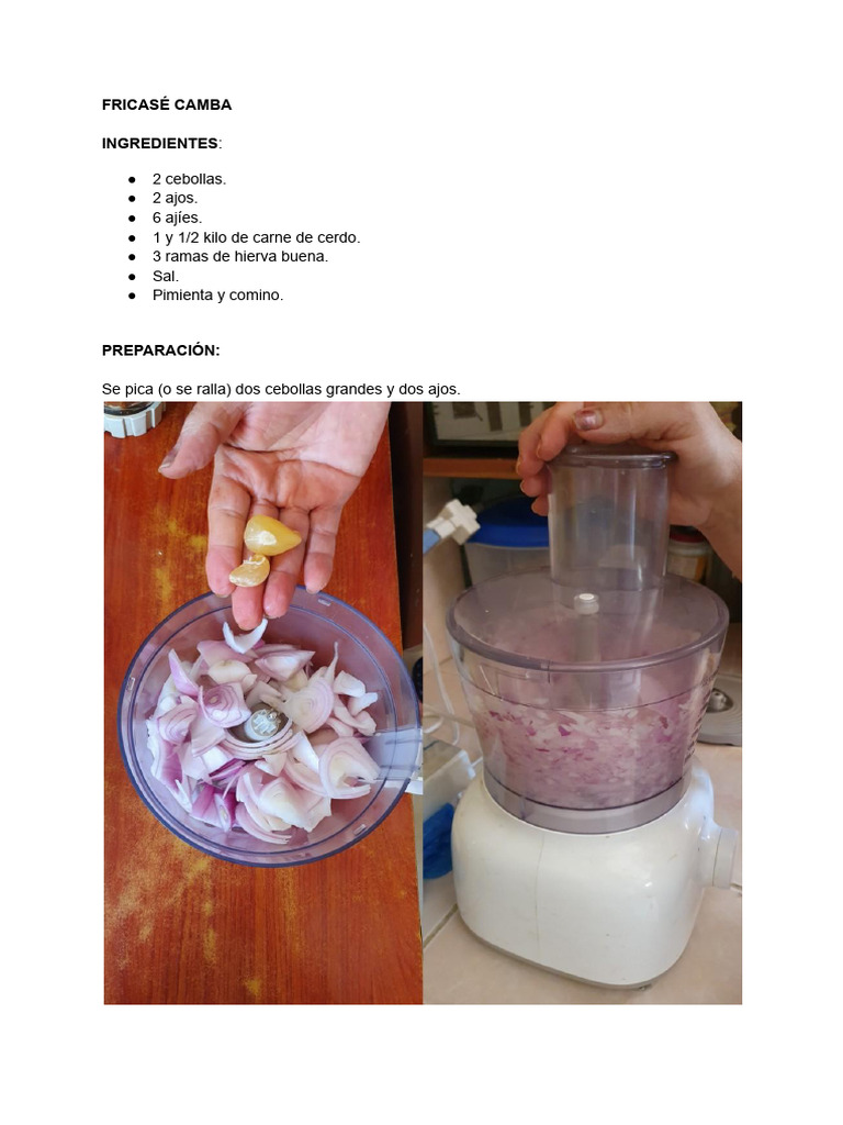 Receta de Fricassé Camba | PDF