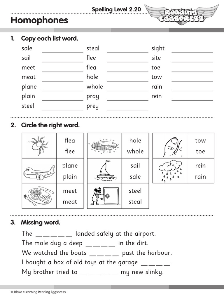 Activity Sheet Rex English Skills - Spelling Year 2 Lesson 20 | PDF
