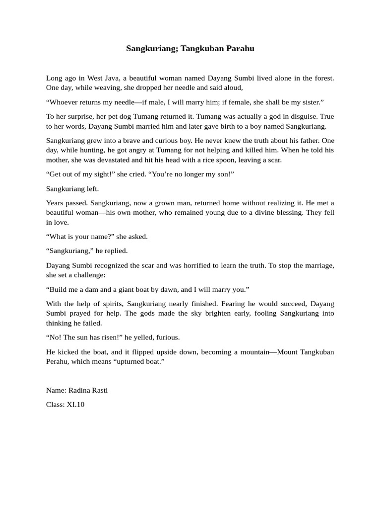 Text Narrative English Lesson | PDF