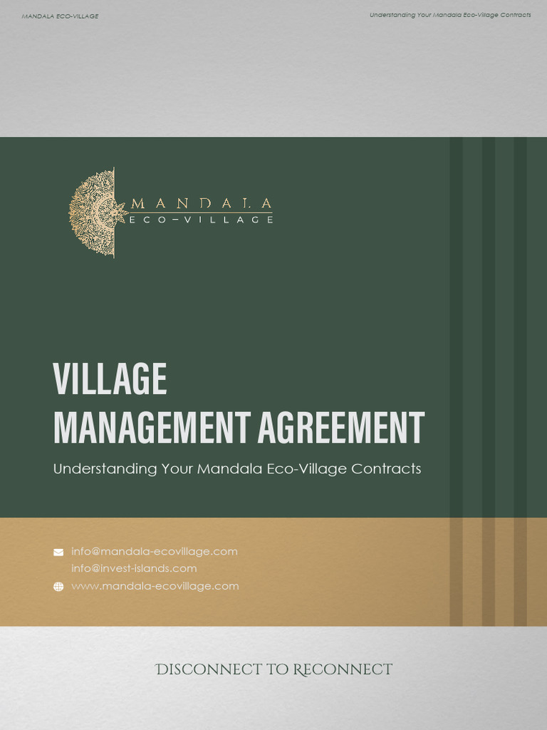 Mandala Eco-Village Contract Guide | PDF | Insurance | Property