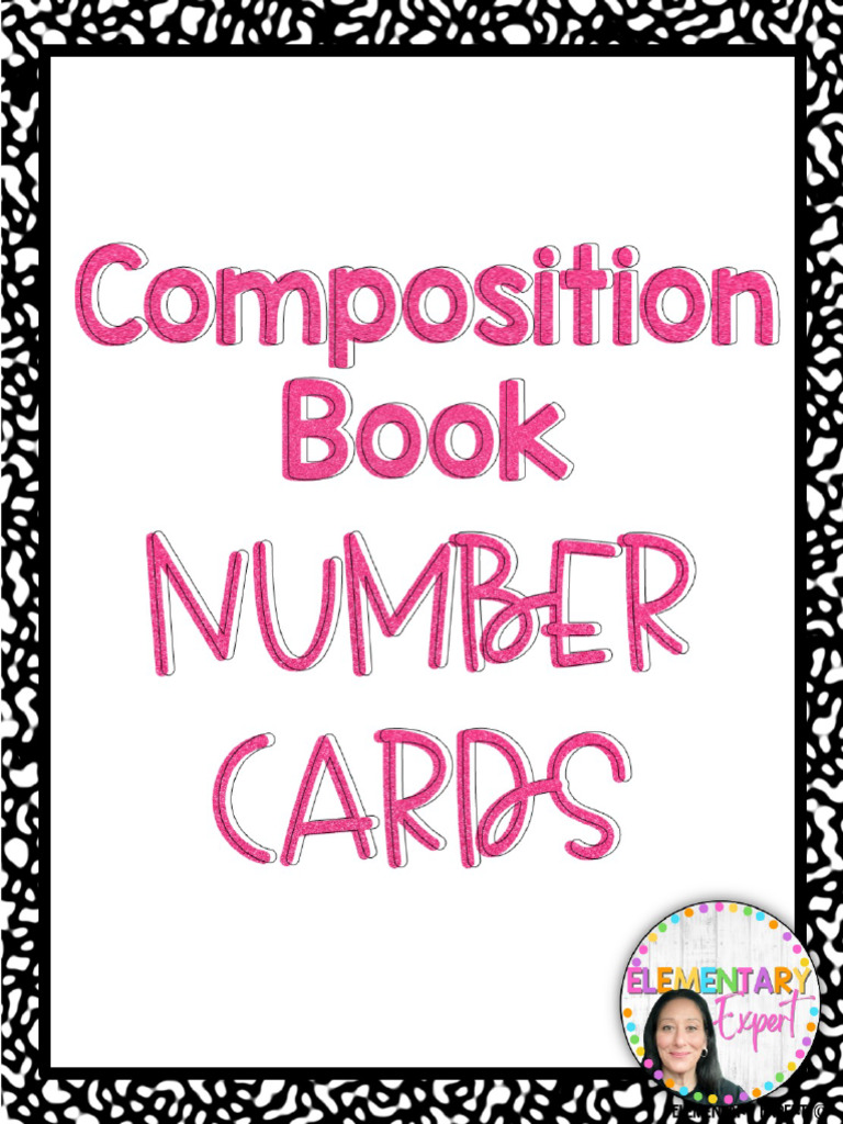 FREENumberCardsCompositionNotebookThemeClassroomLabelsFREE 1 | PDF