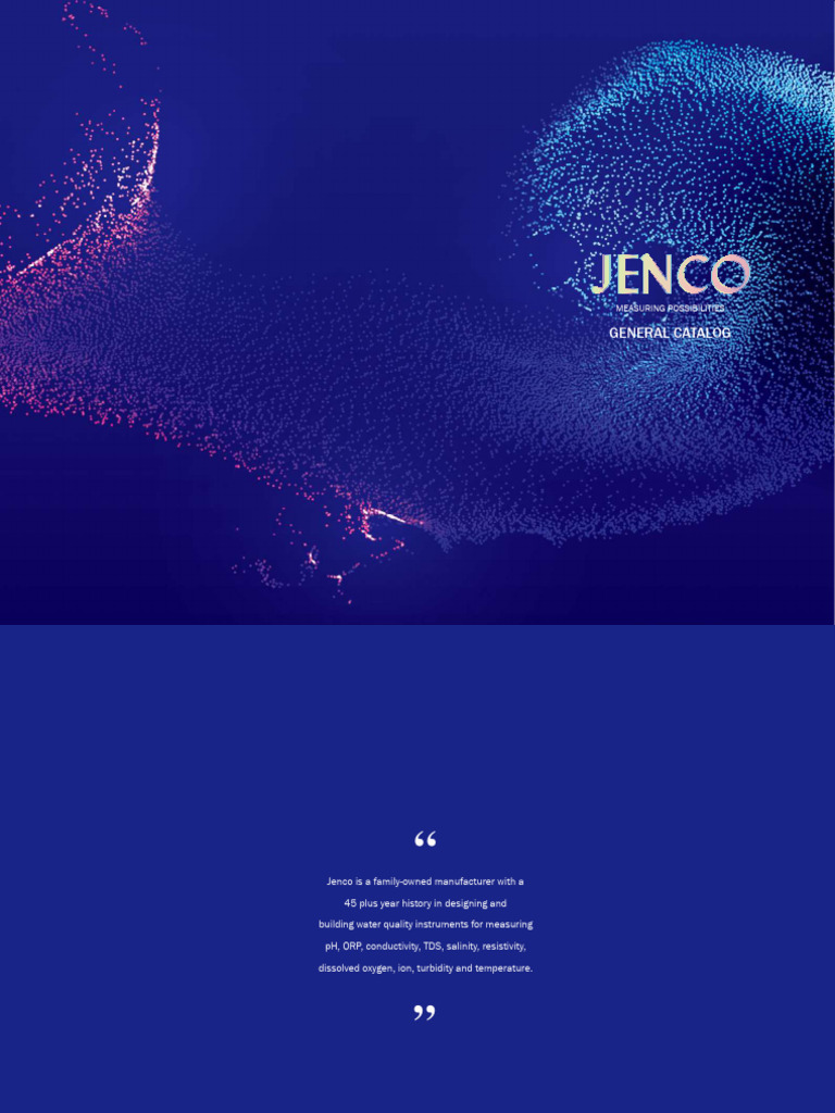 Jenco Water Quality Instrument Catalog | PDF | Calibration | Ph
