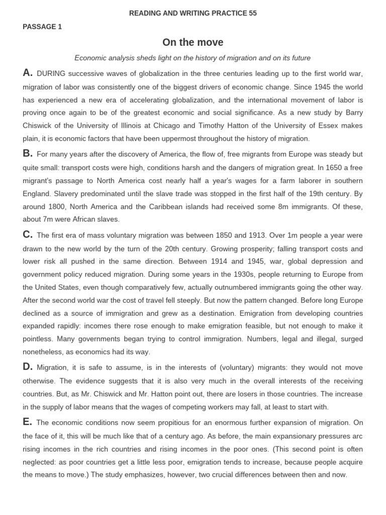 Economic Impact of Migration Trends | PDF | Immigration | Human Migration
