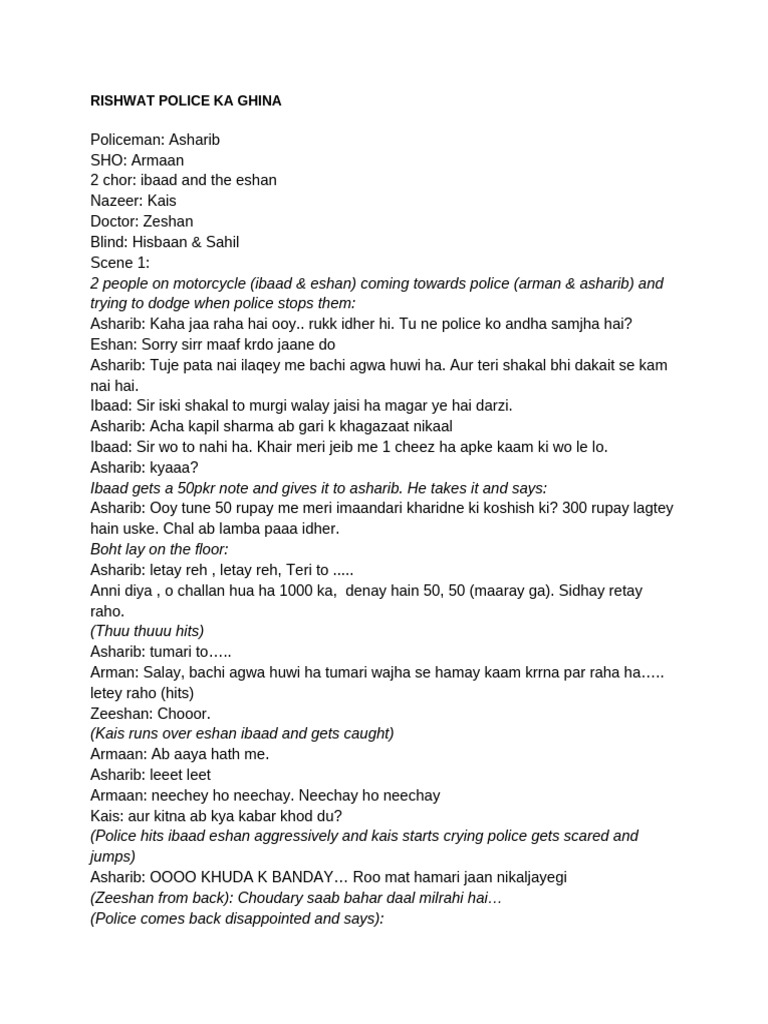 Rishwat Police Ka Ghina[1] | PDF