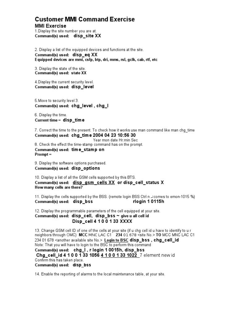 MMI Command | PDF | Electronic Engineering | Electrical Engineering