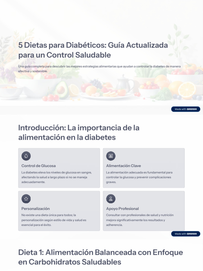 5 Dietas Efectivas para Diabéticos | PDF | Dieta | Diabetes