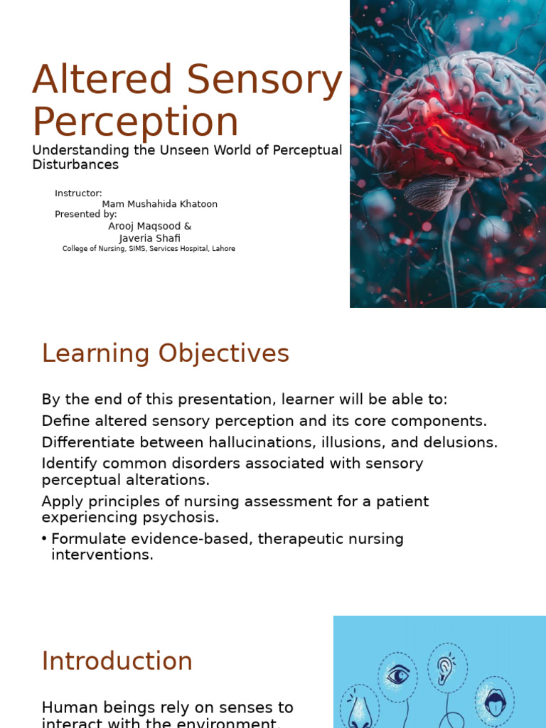 Understanding Altered Sensory Perception | PDF | Perception | Hallucination