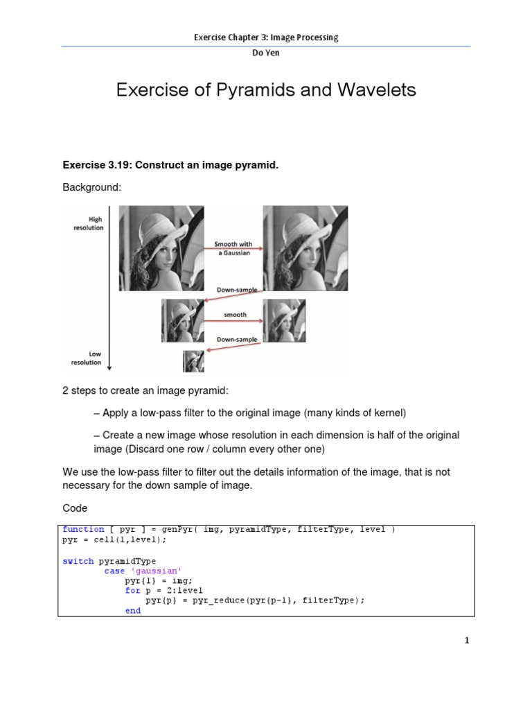 Pyramid and Pyramid Blending | PDF | Digital Signal Processing | Telecommunications Engineering