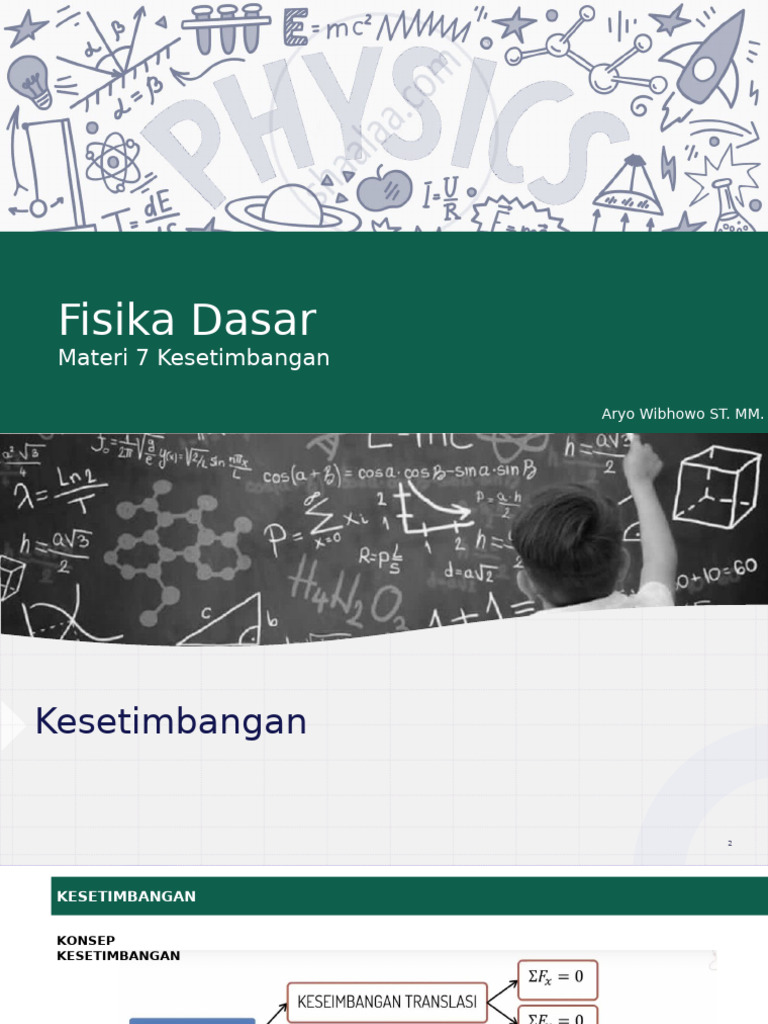 Fisika Dasar Materi 7 Kesetimbangan | PDF