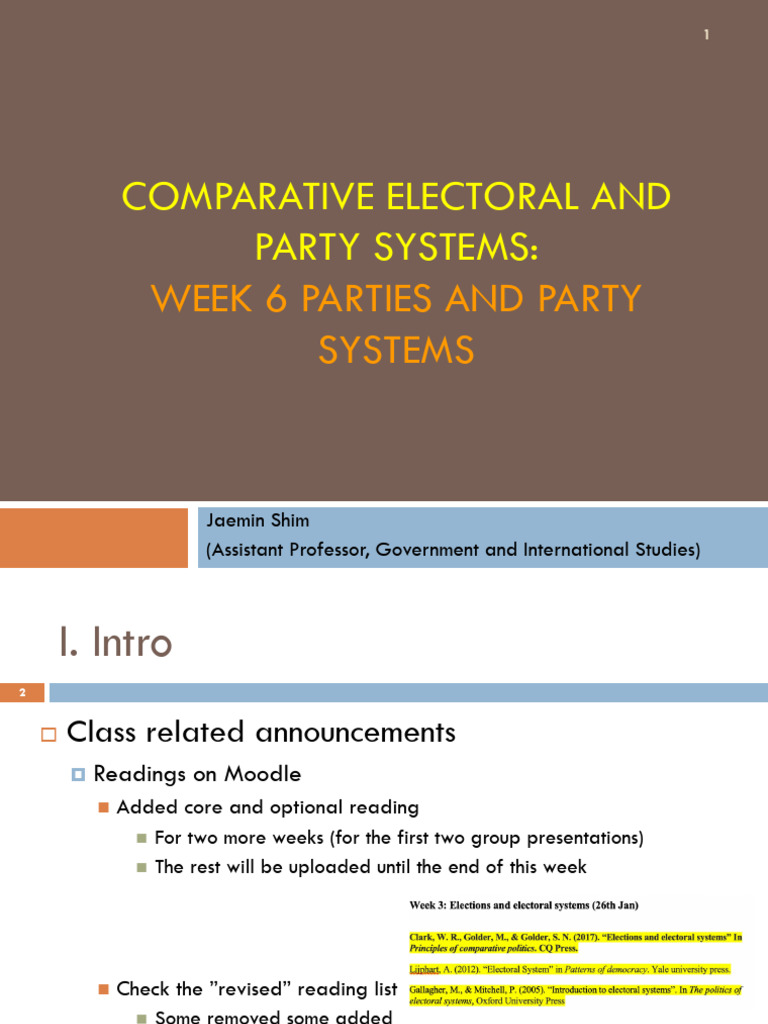 PPT Parties and Party Systems | PDF | Political Parties | Electoral ...