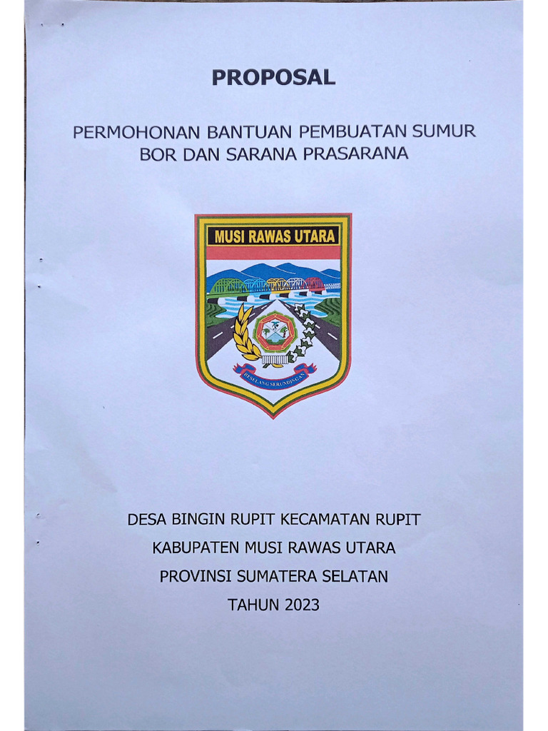 Proposal Sumur Bor | PDF
