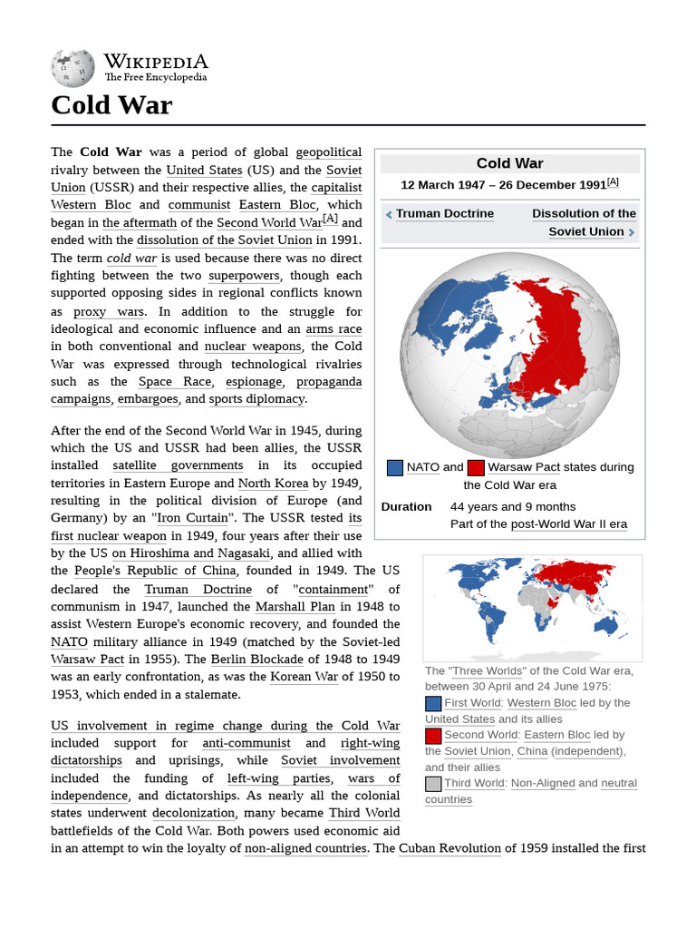Cold War | PDF | Cold War | Containment