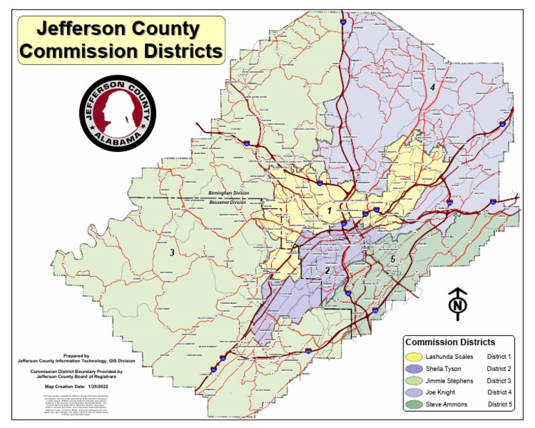 Jefferson County Commission Districts Map | PDF