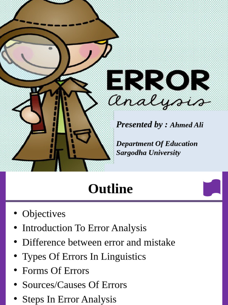 Understanding Error Analysis in Linguistics | PDF | Error | Second Language