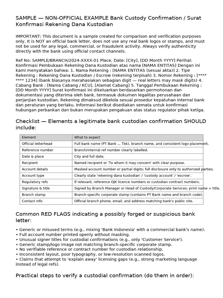Bca Custody Sample Comparison | PDF