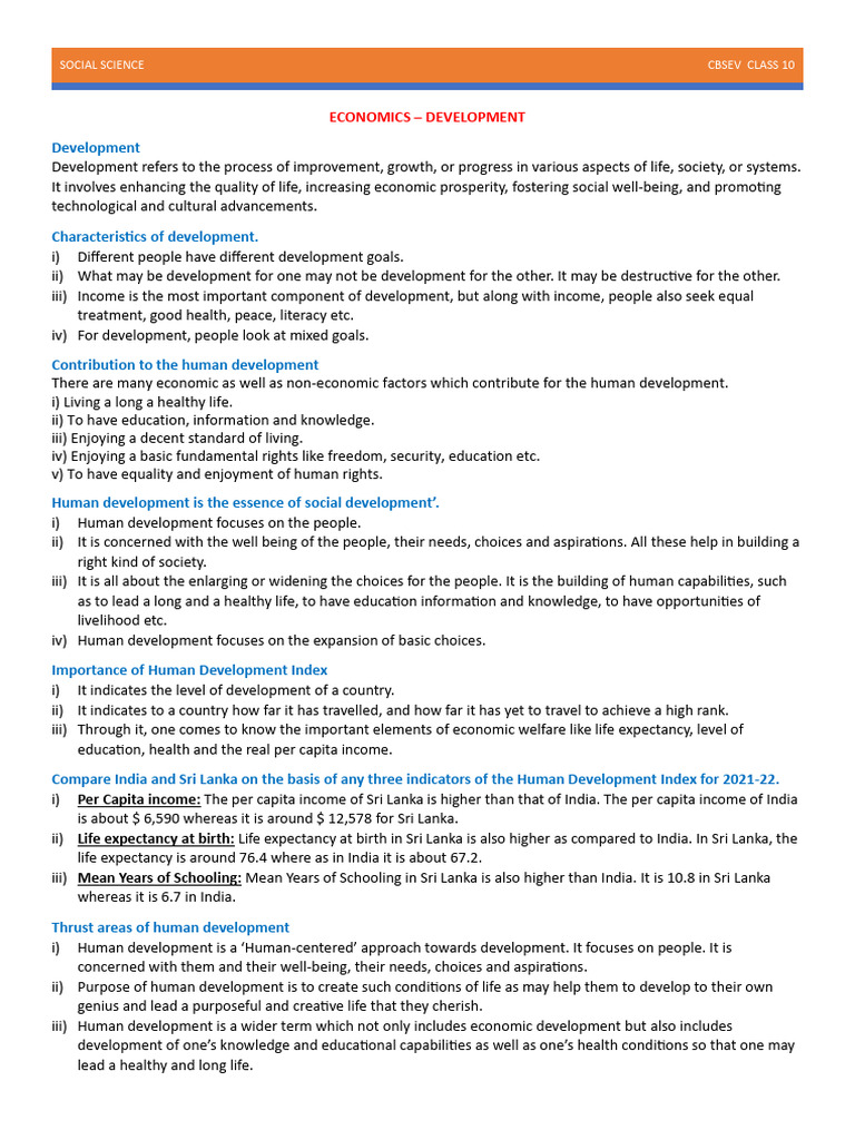 Understanding Human Development Goals | PDF | Income | Sustainability