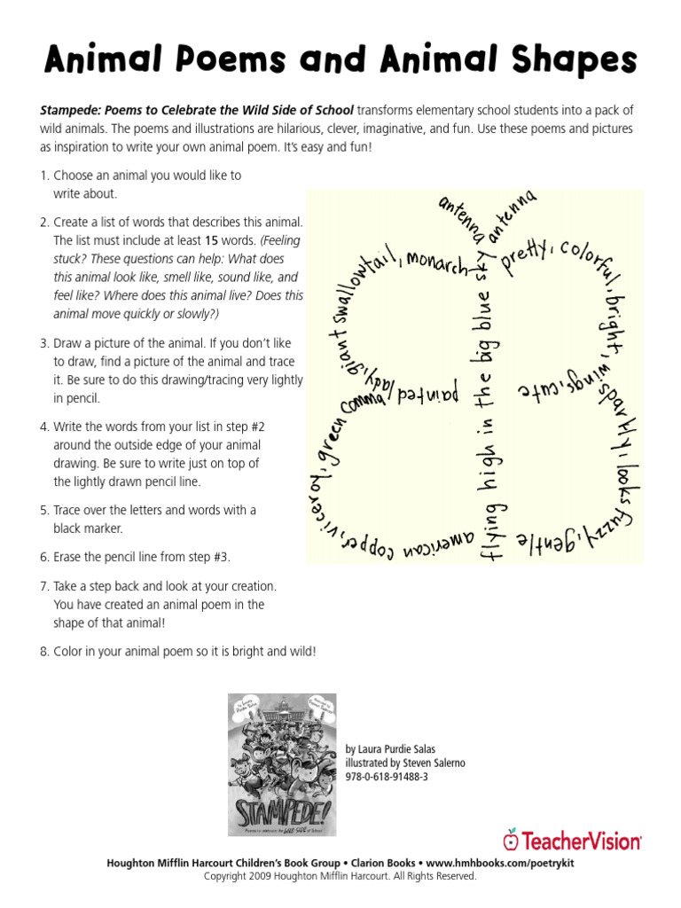 Create Fun Animal Shape Poems | PDF