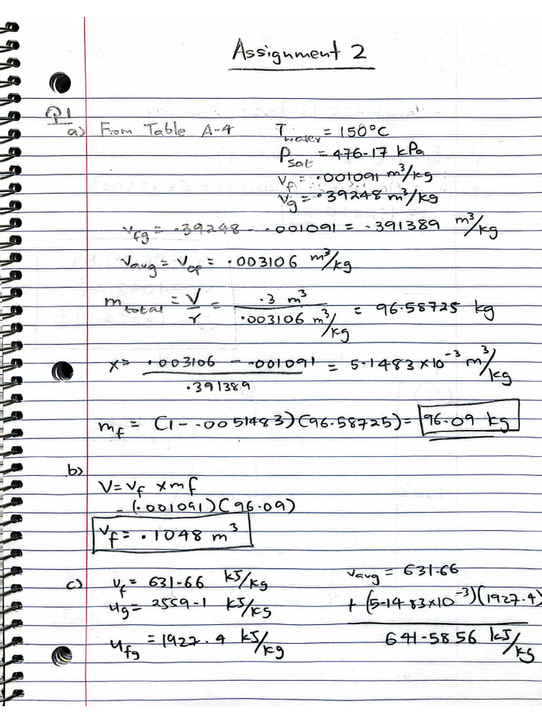 Divyesh Patel - Thermodynamics Assignment #2 | PDF