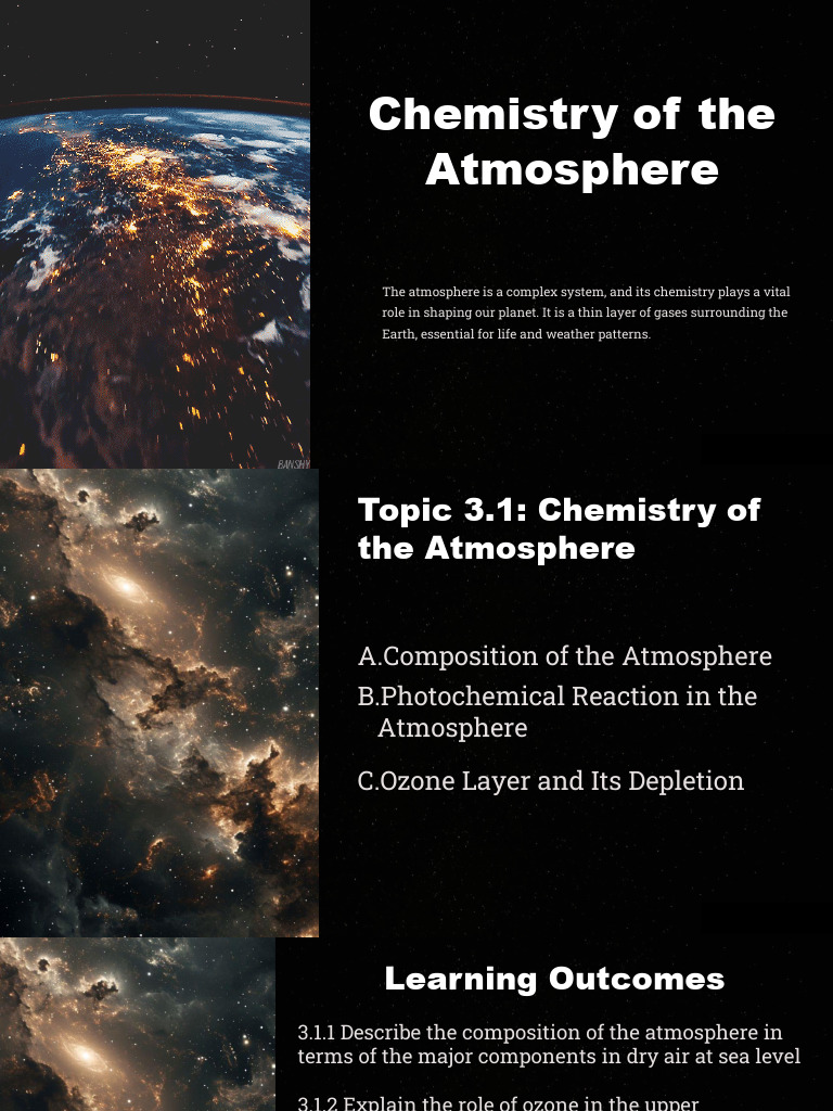 Chemistry of Earth's Atmosphere Explained | PDF | Atmosphere Of Earth ...