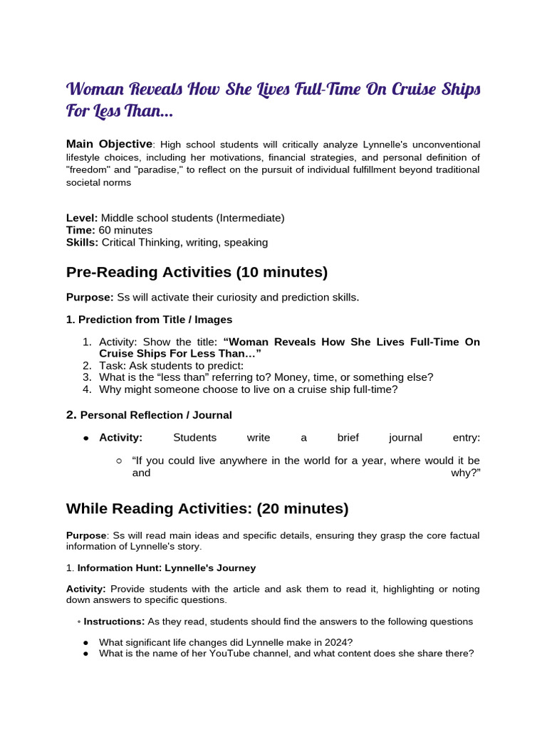 PAP - Reading Skills Lesson Plan | PDF | Learning | Psychological Concepts