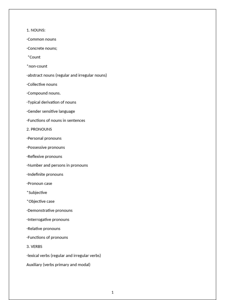 Grammar Guide: Nouns, Pronouns, Verbs, and More | PDF | Adverb | Pronoun