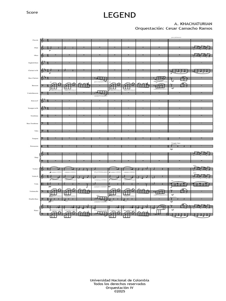 Orq - Legend Khachaturian - Cesar Camacho | PDF | Compositions ...