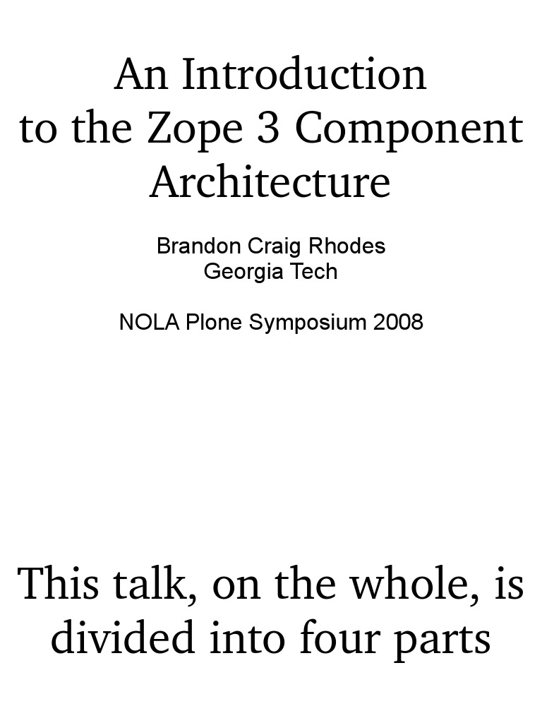 Nola Zope3 Talk | PDF | Inheritance (Object Oriented Programming) | Graphical User Interfaces