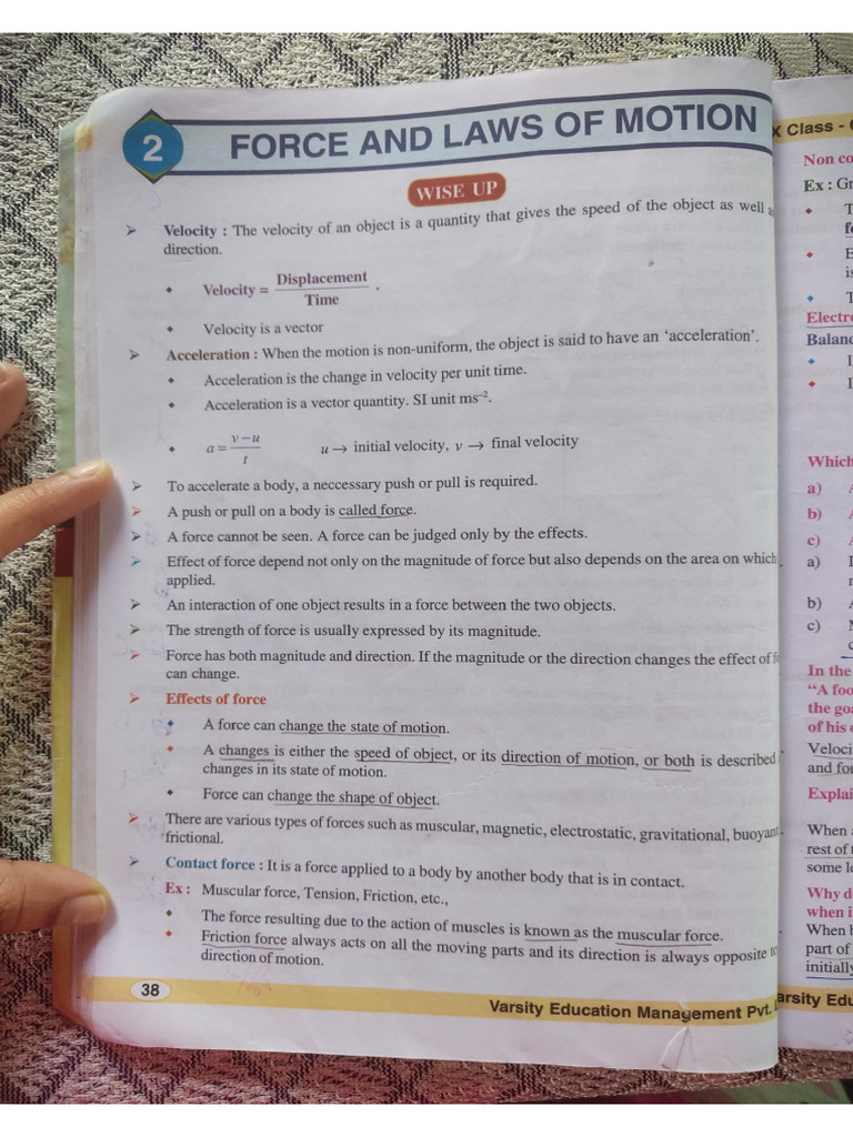 CBSE - Force &laws of Motion | PDF