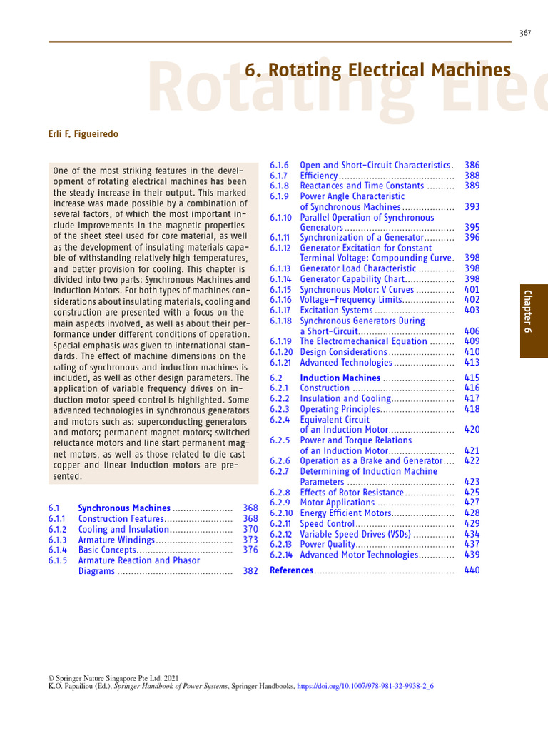 Overview of Rotating Electrical Machines | PDF | Electric Motor ...