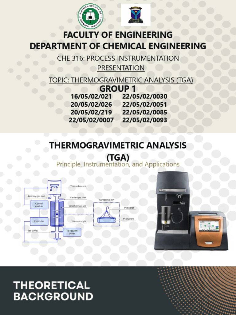 TGA: Principles and Applications | PDF | Thermogravimetric Analysis ...