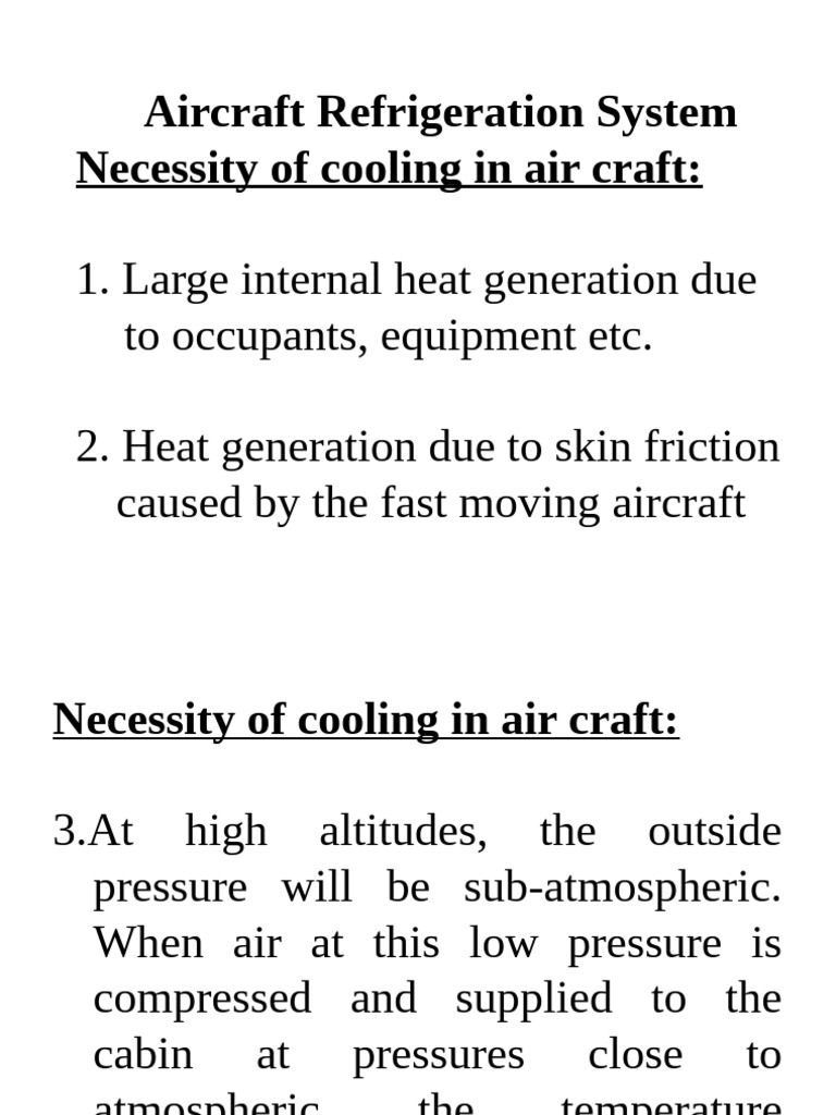 Aircraft Refrigeration System Overview | PDF | Refrigeration ...
