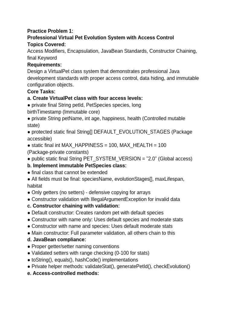 DIVYA TEJ PAPOLU (RA2411026010179) - Week 5 - S5 - Core OOP - Encapsulation - Lab Problem | PDF ...