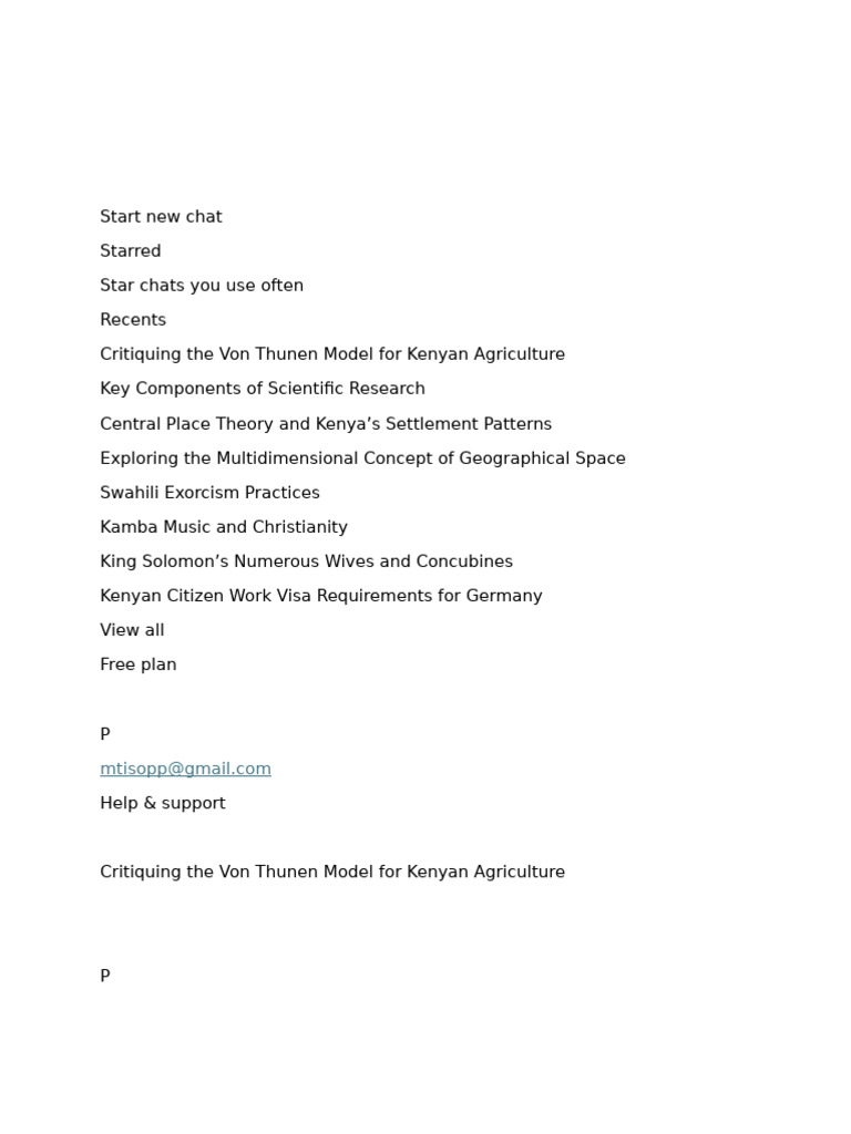 Von Thunen Model in Kenya | PDF | Kenya | Agriculture