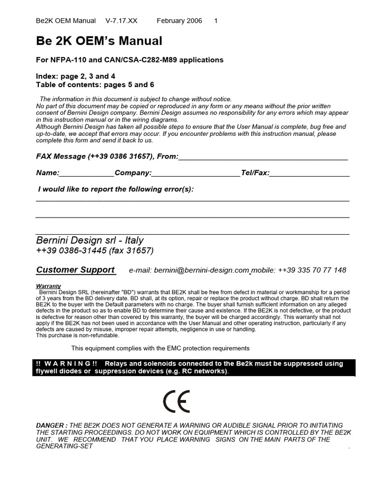Be2k Oem Manual | PDF | Mains Electricity | Power Supply
