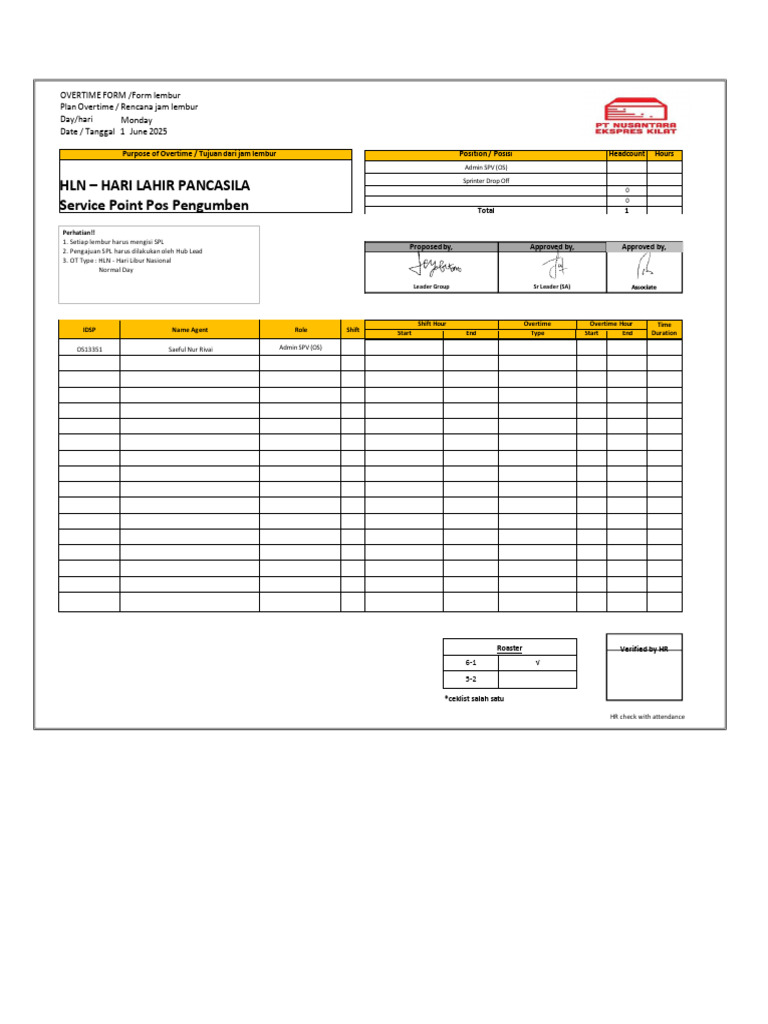 SPL SP Pengumben 1 Juni 2025 | PDF