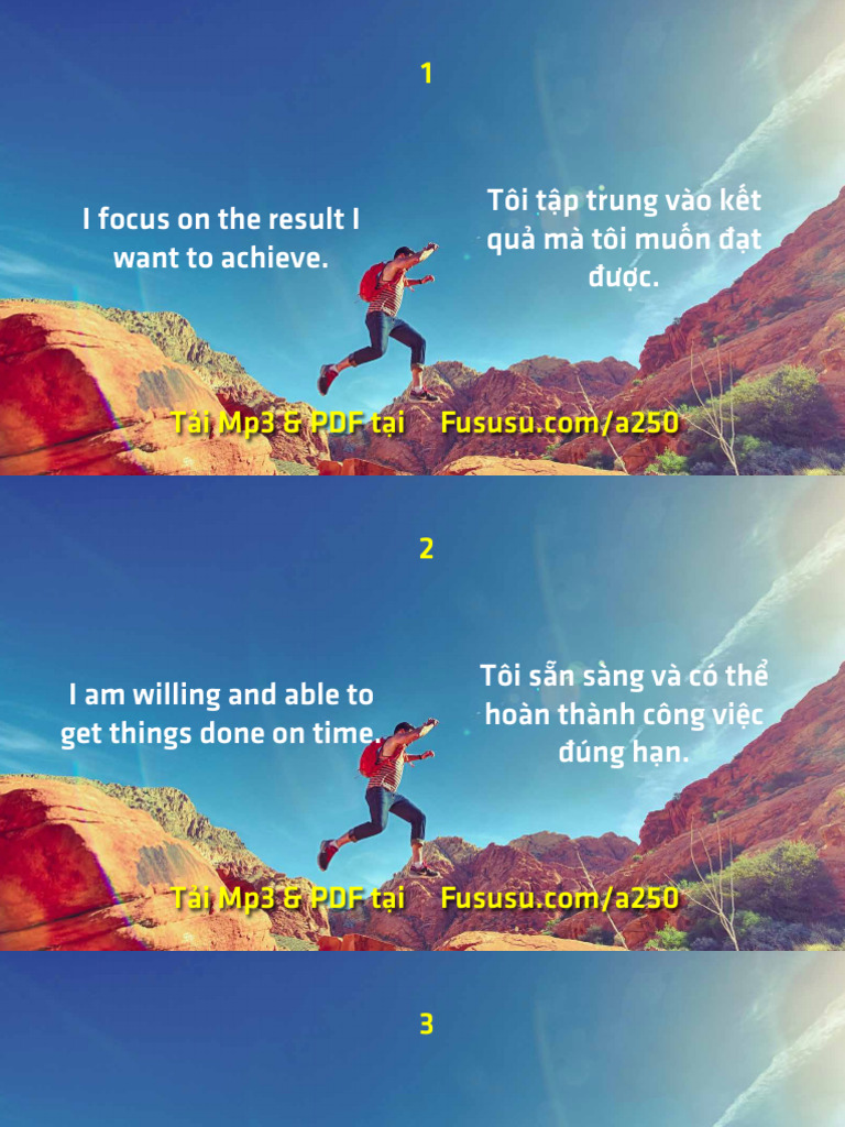 250 Affirmations Overcome Procrastination | PDF