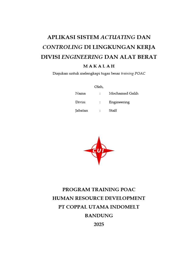 00 - Cover Makalah Tugas Besar-Poac | PDF