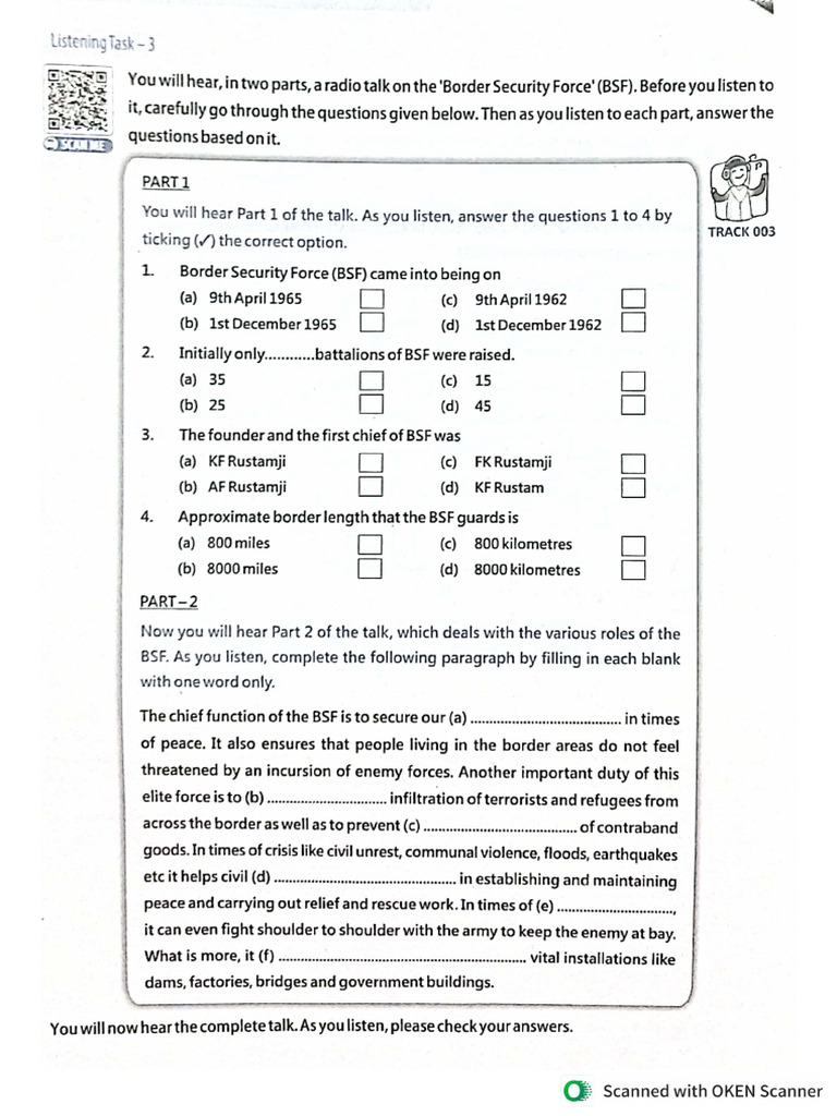 Listening Task Practice Question Set | PDF