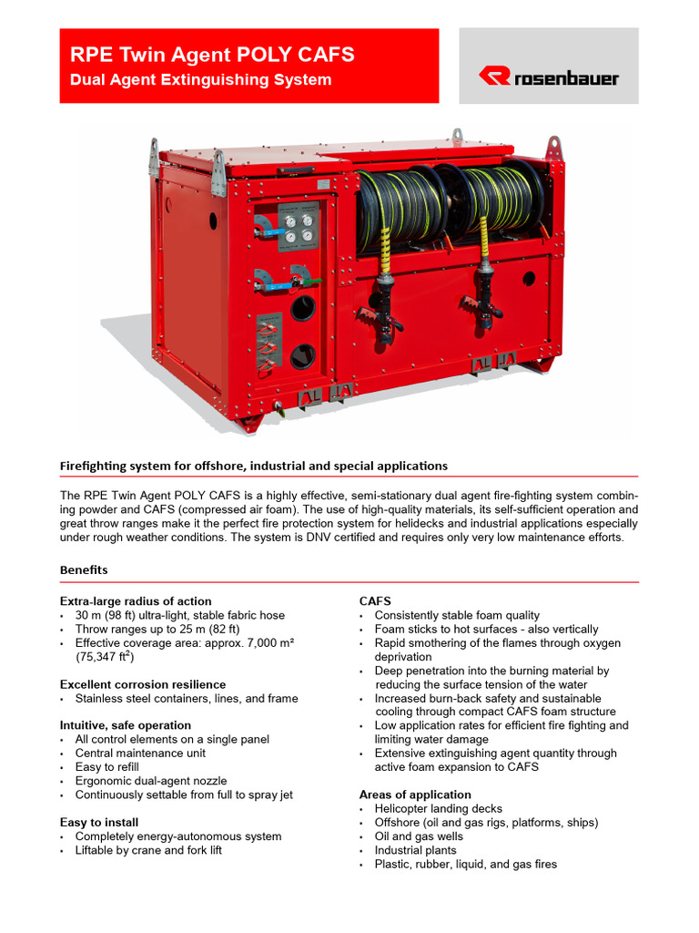 RPE Twin Agent POLY CAFS System | PDF | Firefighting | Fires