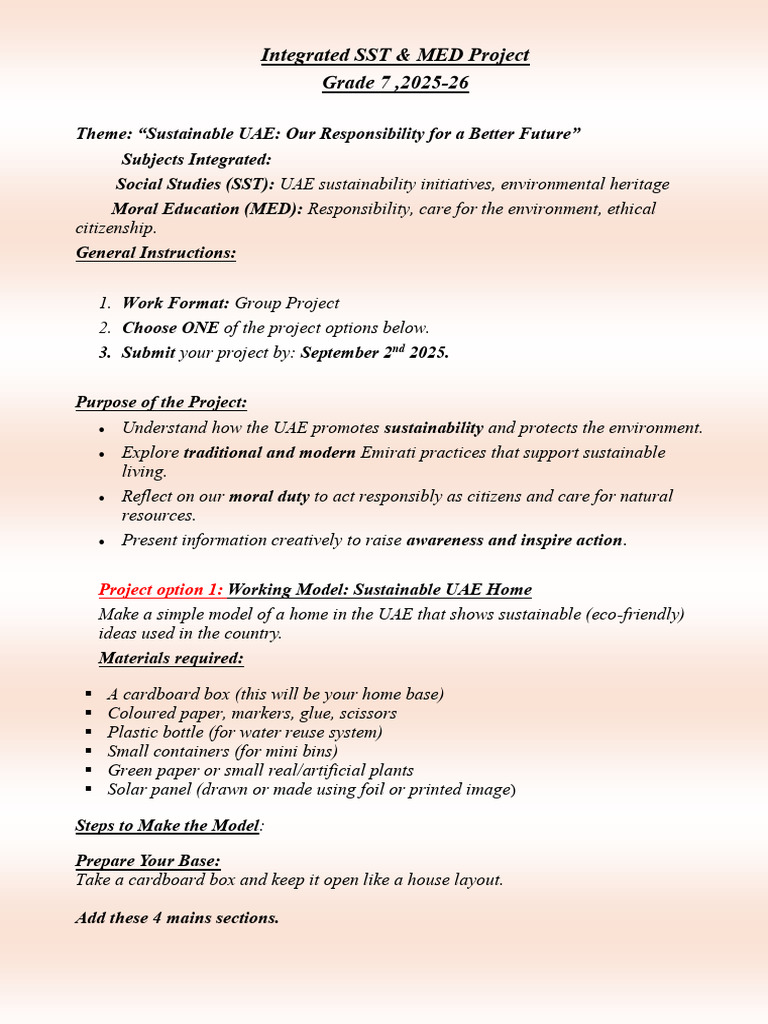 Sustainable UAE Project Guidelines | PDF