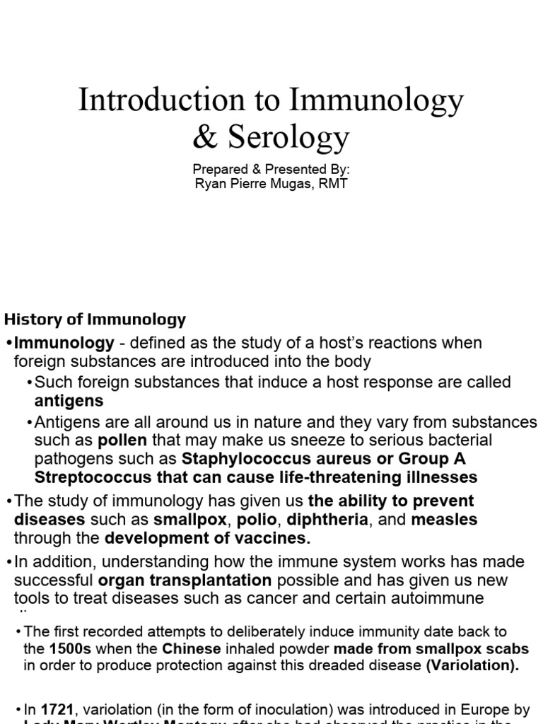 Overview of Immunology and Vaccination | PDF | Vaccines | Immune System