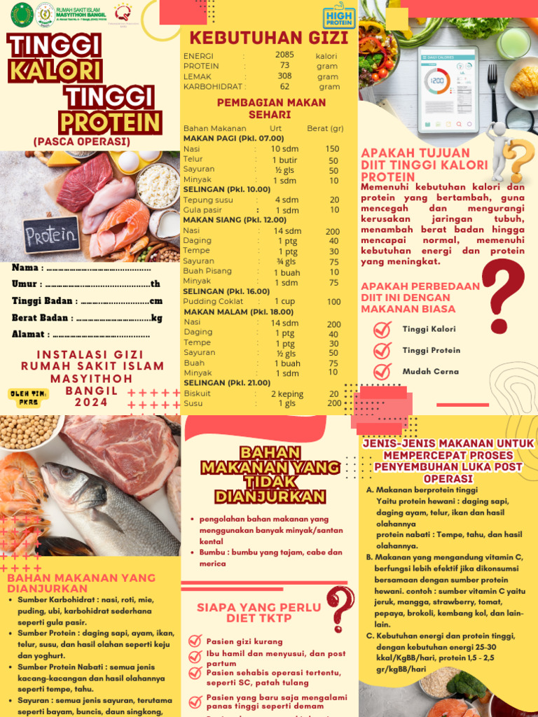 Diet Tinggi Kalori dan Protein untuk Penyembuhan | PDF