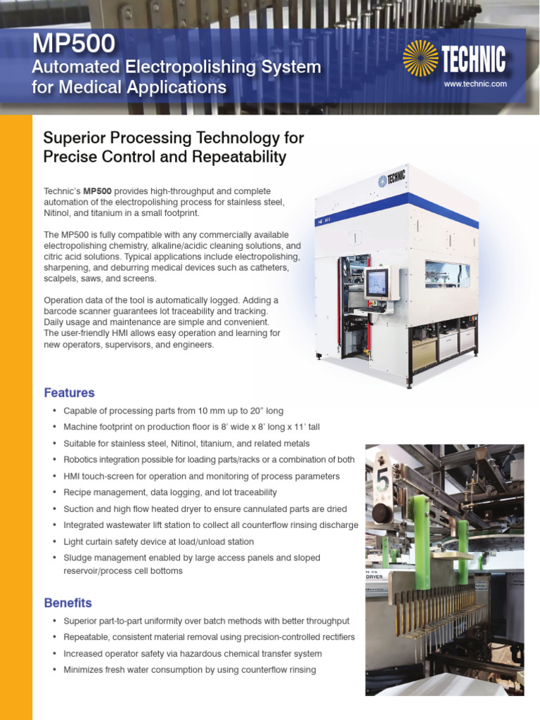MP500 Automated Electropolishing System | PDF | Automation