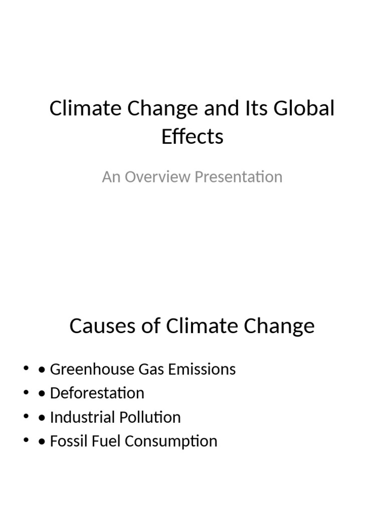 Climate Change Presentation | PDF